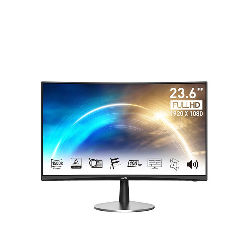 MSI PRO MP2422C 23.6" FHD 100Hz Curved Monitor with Built In Speakers ...