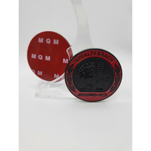 Black Red AMG Badge sticker Affalterbach logo 65mm Apple tree FITS ...