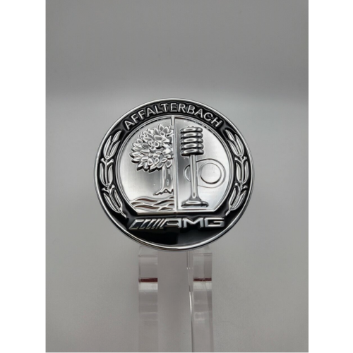 Silver Black AMG Badge sticker Affalterbach logo fits AMG 65mm on OnBuy