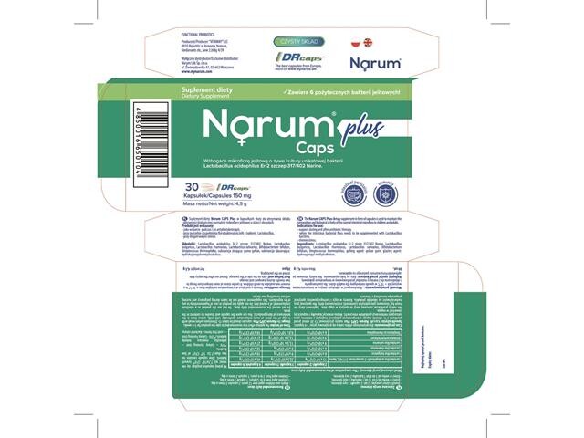 Narum Narine Plus Probiotic 150mg - Lactobacillus Acidophilus Er-2 (317 ...