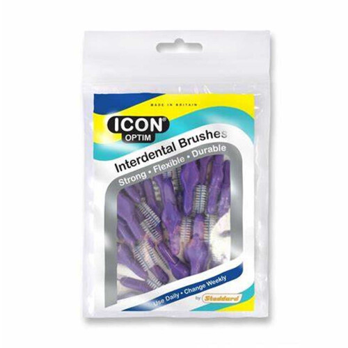Icon Optim 1.1mm Purple Standard Interdental Brushes - 1 Pack Of 25 on ...
