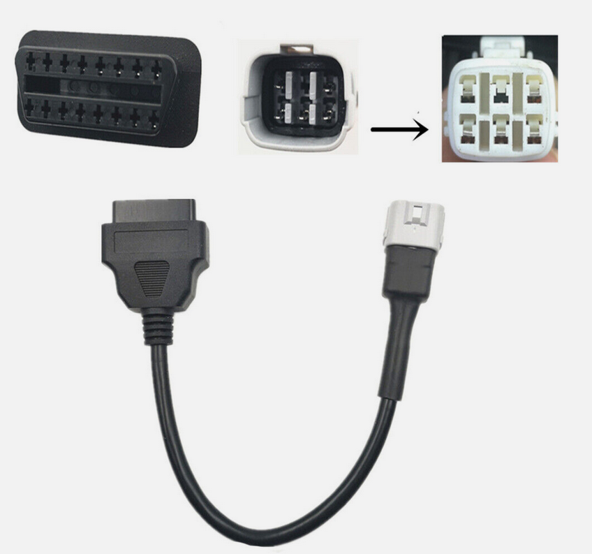 OBD Motorcycle Cable for Suzuki 6 Pin Plug Cable Diagnostic Cable 6Pin ...