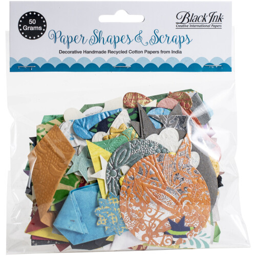 Black Ink Paper Shapes & Scraps-Assorted, 50 Grams SP103 on OnBuy