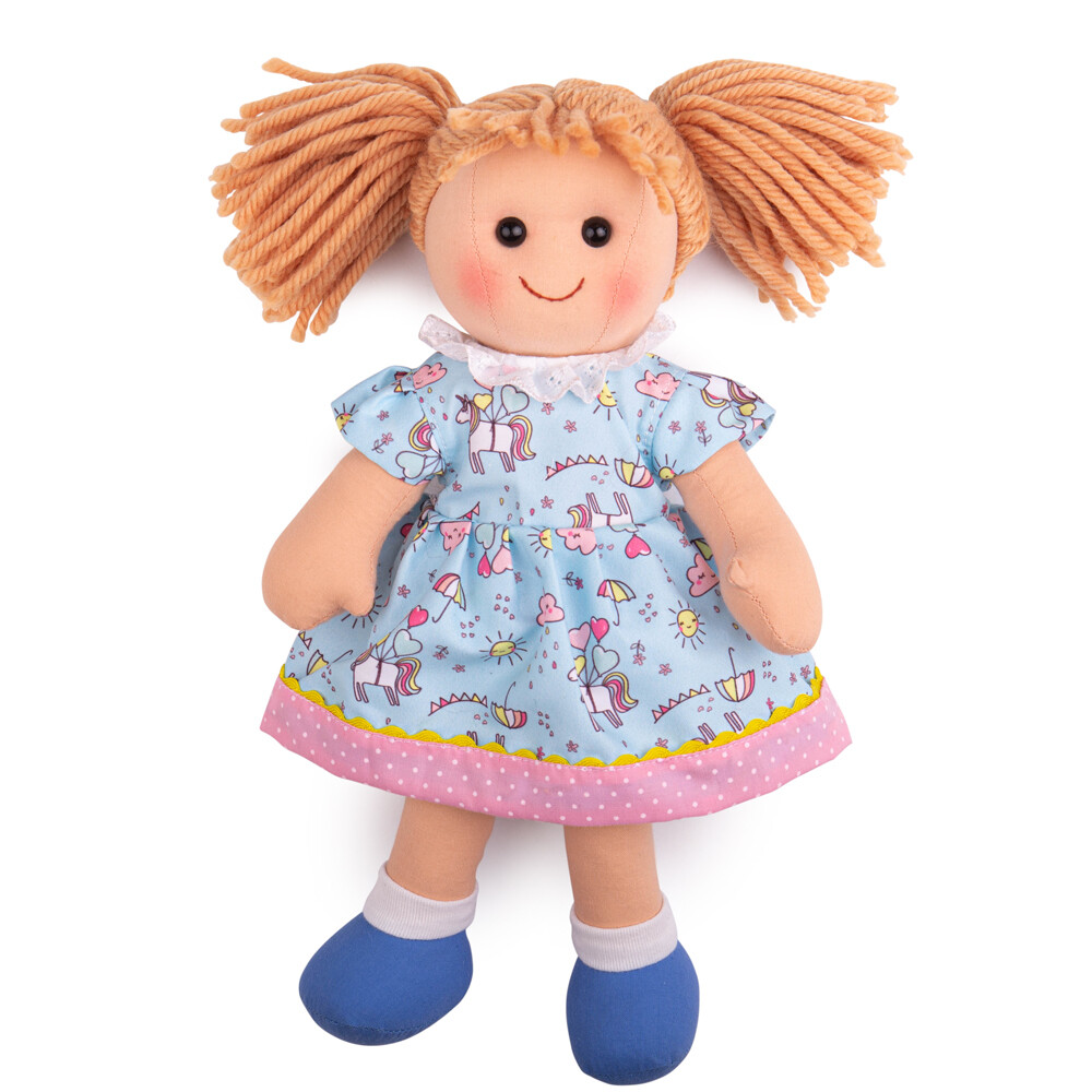 Bigjigs Toys Olivia Rag Doll - 34cm Tall, Soft Toys For Kids, Ragdoll ...