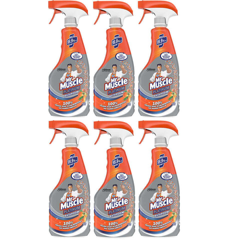 6 x Mr Muscle Platinum Bathroom Trigger Spray - 500ml on OnBuy