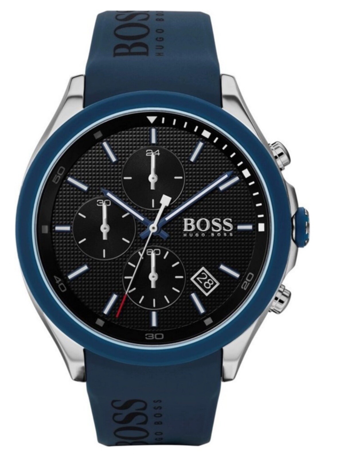 (Blue) Hugo Boss 1513716 Velocity Men's Watch Chronograph Black ...