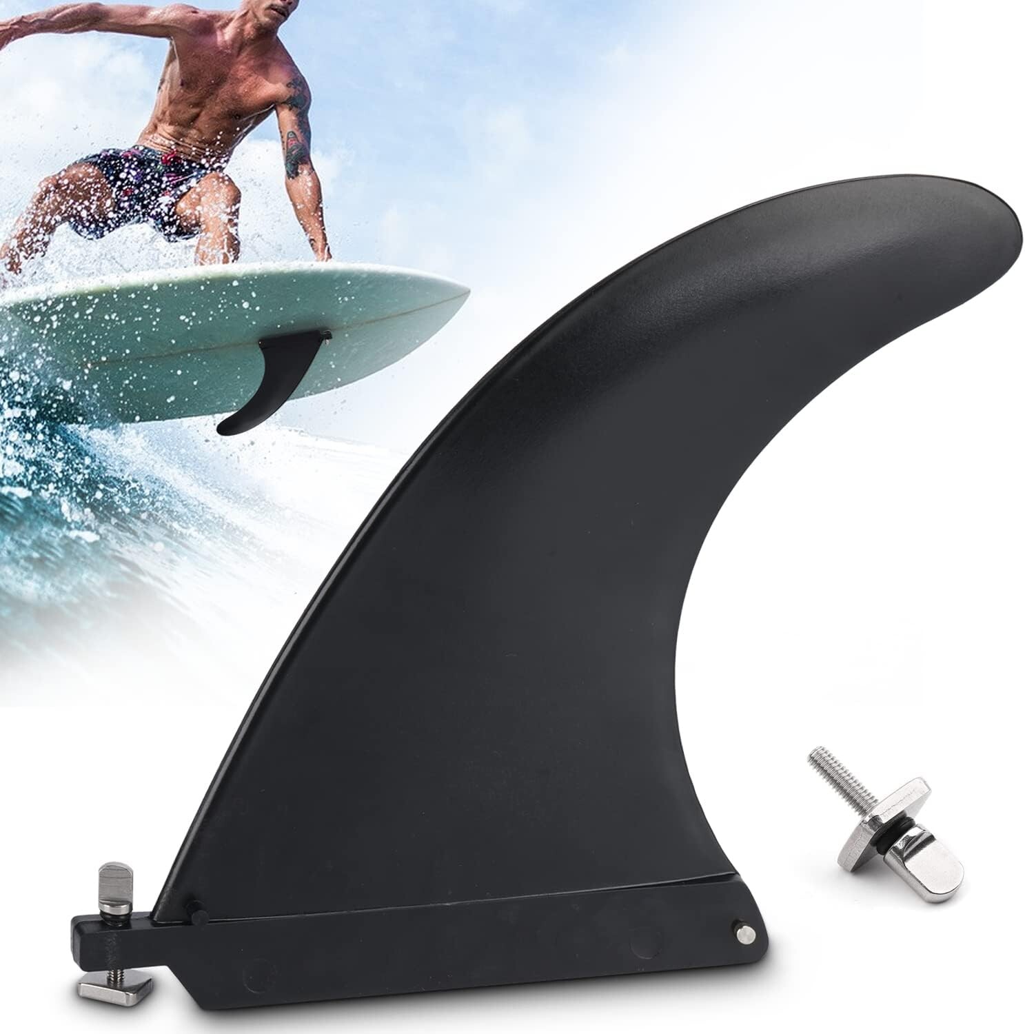 Removable Surfboard Fin SUP Longboard Fin Water Separator w/Fin Screws ...