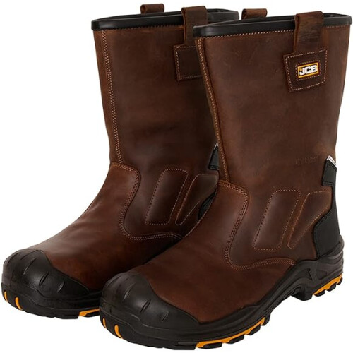 JCB - Denstone Brown Rigger Boot - 100% Metal Free - Boots for Men ...