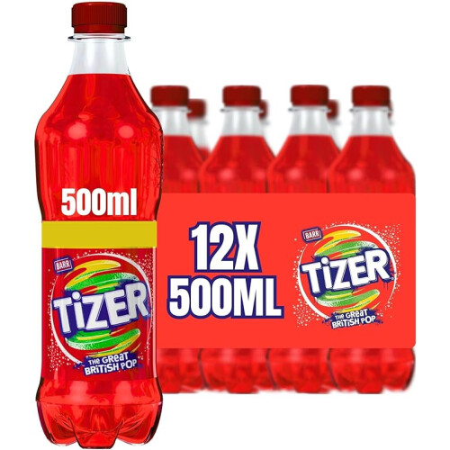 BARR Tizer 12 Pack Low Sugar Citrus Flavoured Fizzy Drink Fizzingly Fun ...