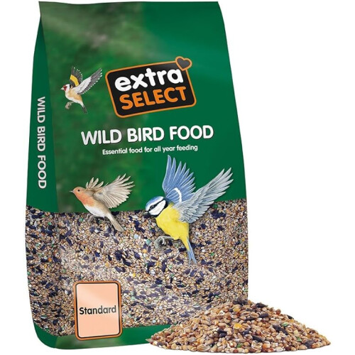 Extra Select Wild Bird Seed Mix with Black Sunflower Seeds, Wheat, Dari ...