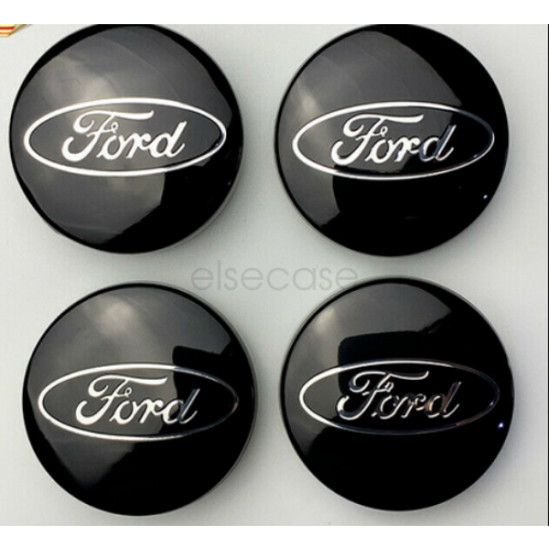 4Pcs Black for Ford 54mm Wheel Center Caps Hubcaps Rim Caps Emblems on ...