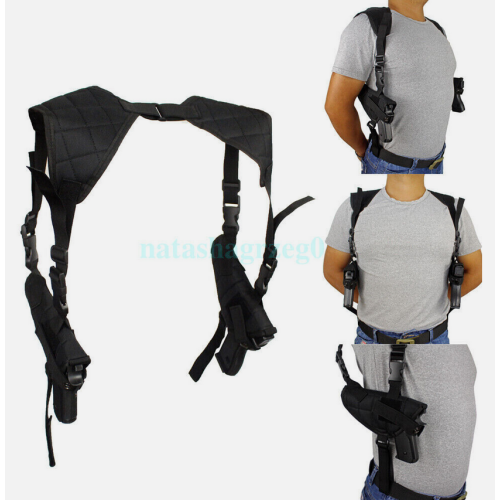 Tactical Double Gun Shoulder Holster Adjustable Horizontal Pistol ...