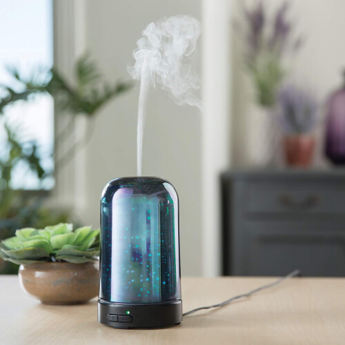 Glass Essential Oil Diffuser|100 ml 8 Colorful LED Lights - Galaxy on OnBuy
