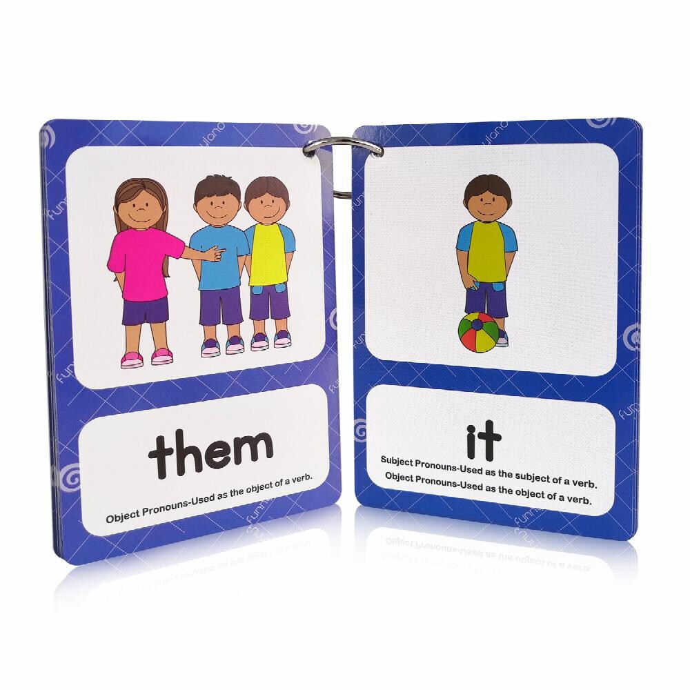 34 Groups set Pronouns English Pocket Flashcards Educational Children ...