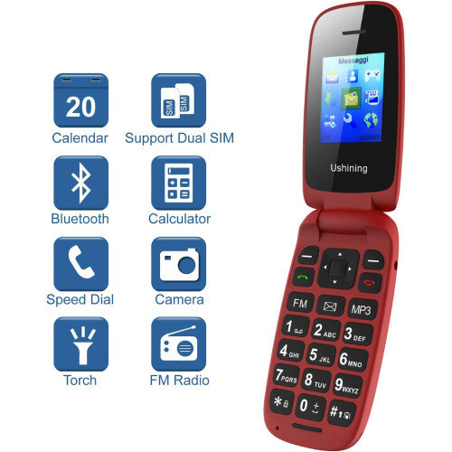 Refurbished 1.8" Flip Mobile Phone Dual SIM Slots 2G Unlocked on OnBuy