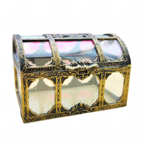 Vintage Transparent Pirate Treasure Storage Box Candy Trinket for ...