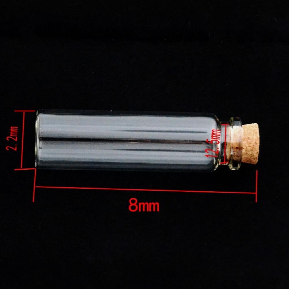 DIY Mini Glass Bottle Small Tiny Clear Cork Stopper Glass Wishing ...