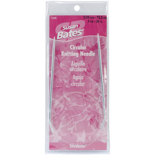 Susan Bates Silvalume Circular Knitting Needles 29"-Size 3/3.25mm ...