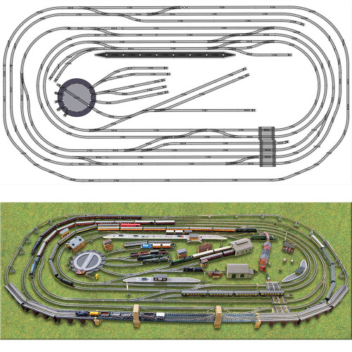 HORNBY Digital Train Set HL12 Layout - Multi Track with 2 Trains ...