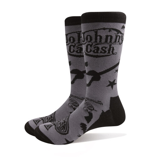 Johnny Cash Guitars N Guns Logo Socks on OnBuy