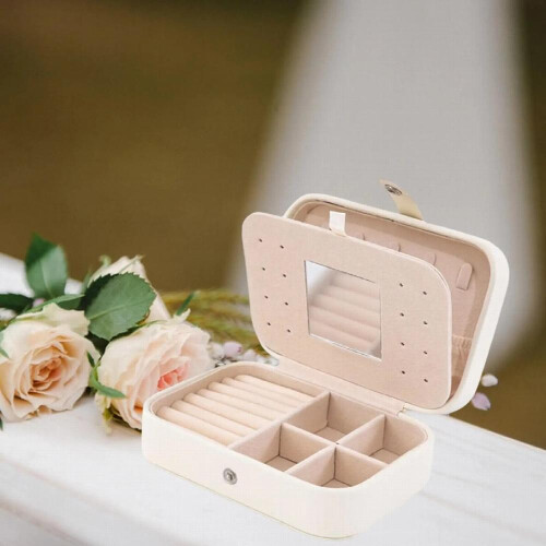 Layers Jewelry Box with Mirror Waterproof Portable Jewellery Storage ...