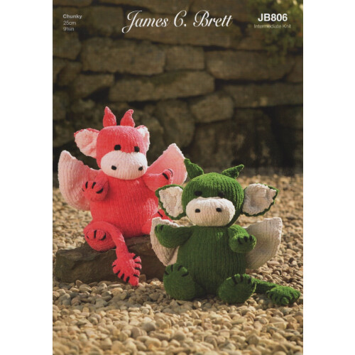 James Brett JB806 Chunky Flutterby Knitting Pattern To Knit Dragon ...