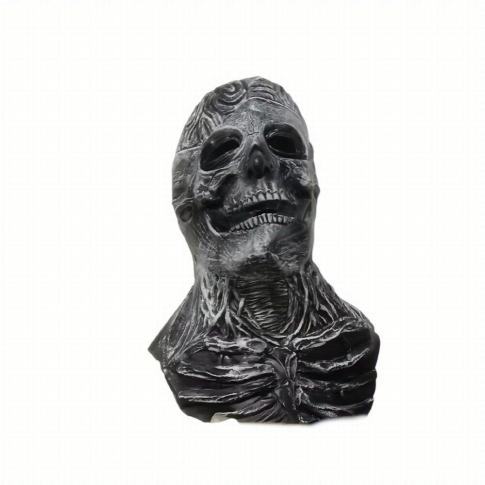 1pc Mens Halloween Horror Full Face Mask Skeleton With Movable Jaw ...