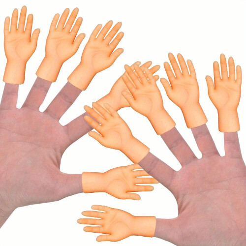 Tiny Finger Hands 10 Packs Flat Hand Style Mini Hand Finger Puppets ...