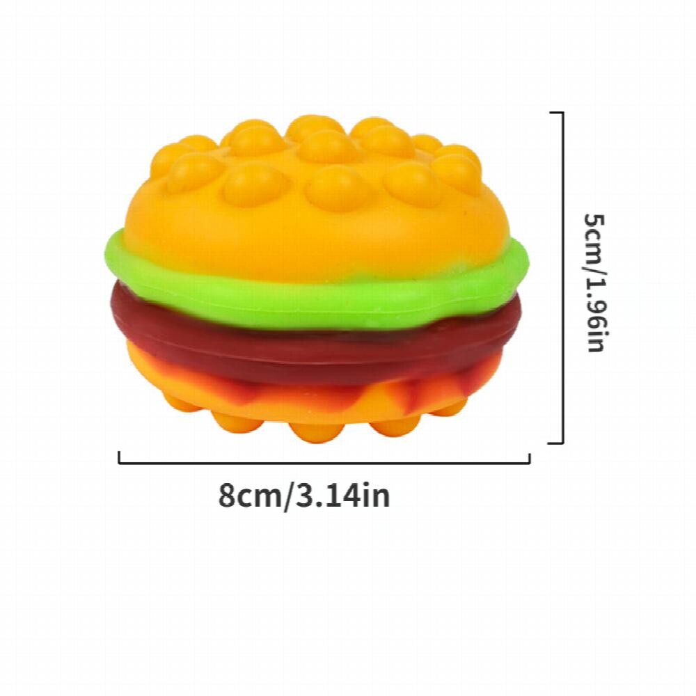 Pop Burger Stress Ball 3D Squishy Hamburger Fidget Toys Silicone ...