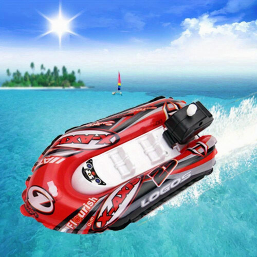 Inflatable Speed Boat Wind Up Toy Float In Water Kids Toys Clockwork ...