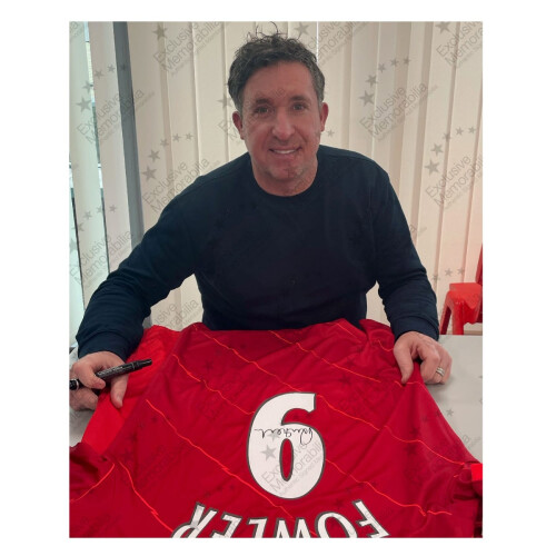 Robbie Fowler Signed Liverpool 2021-22 Football Shirt. Deluxe Frame on ...