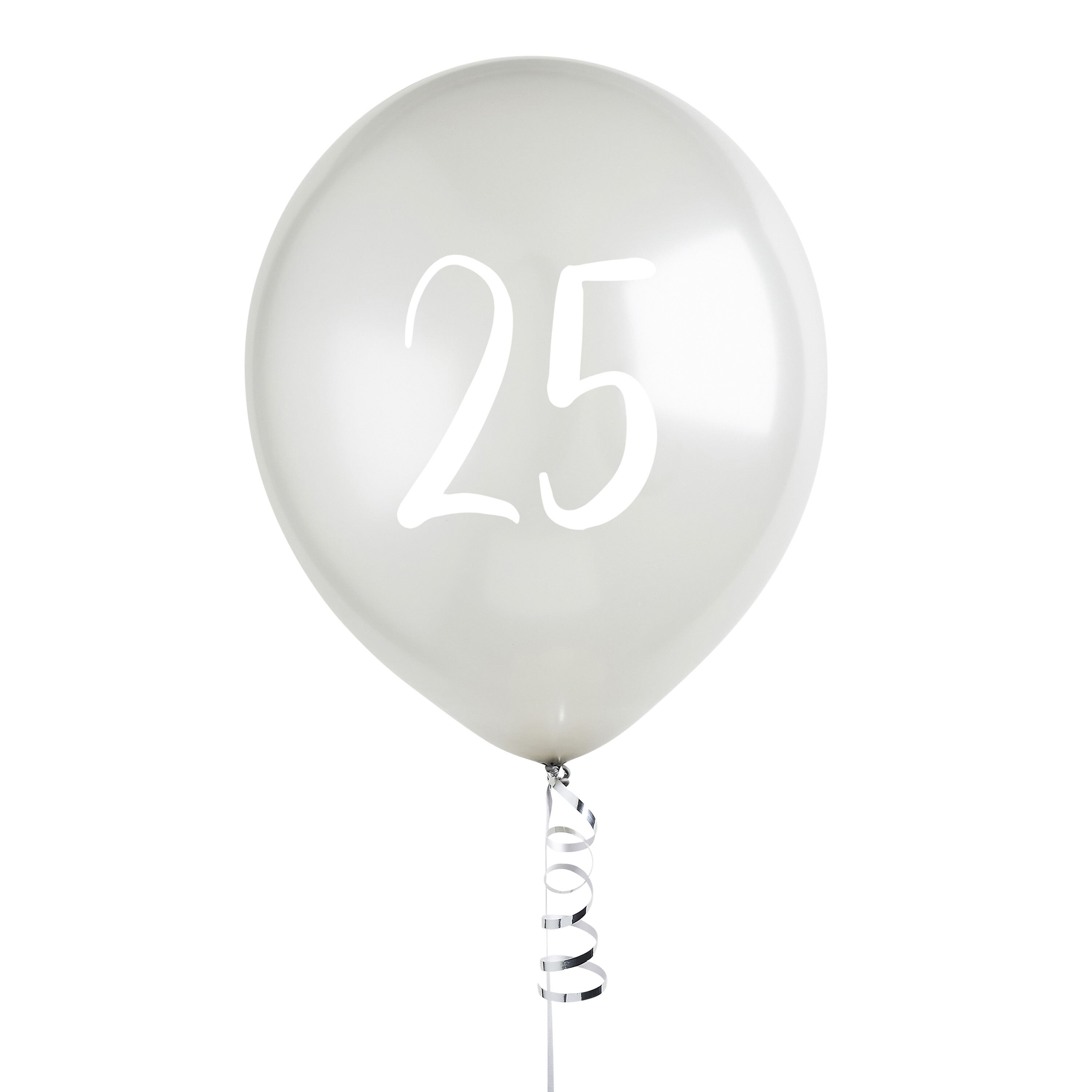 Hootyballoo 5 Pack Silver Number '25' Balloons Party Decorations ...