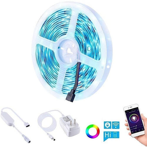 5m SMART IP65 WIFI LED loop RBGW SMD5050, Google home, Echo, Alexa on OnBuy