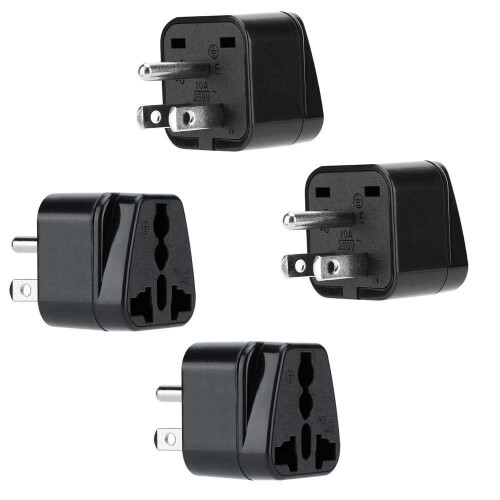 Intirilife Socket Conversion Adapter WHITESet of 4 Type B Schuko Power ...