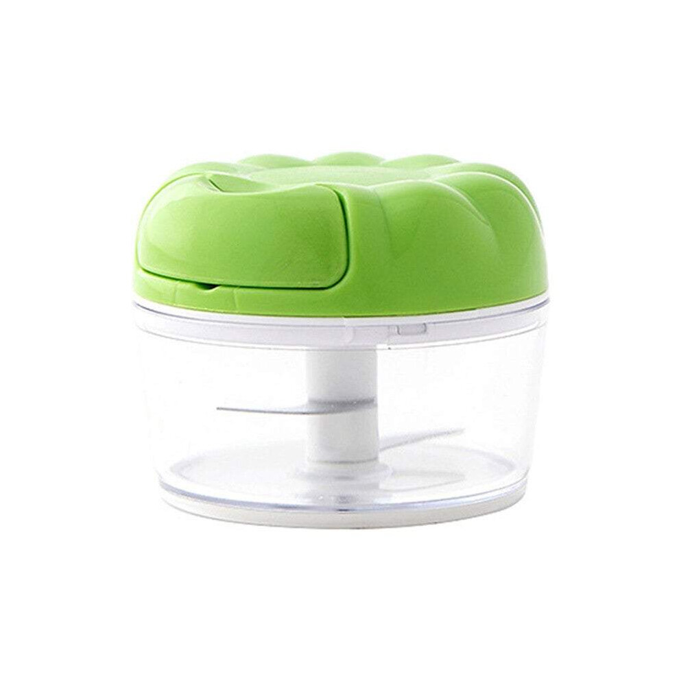 (Green) Garlic Crushers Mini Manual Cutter Pull String Vegetable Fruit ...