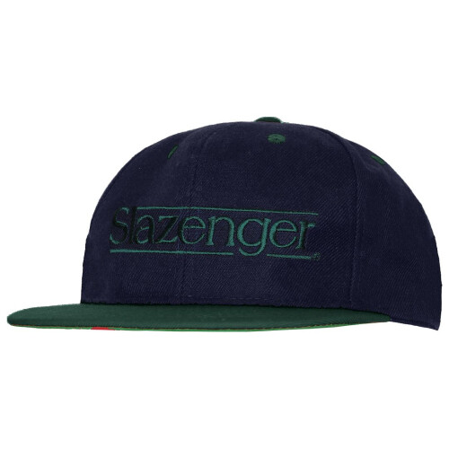 Slazenger Flat Brim Adjustable Graphic Logo Navy/Green Mens Cap SLAZ ...