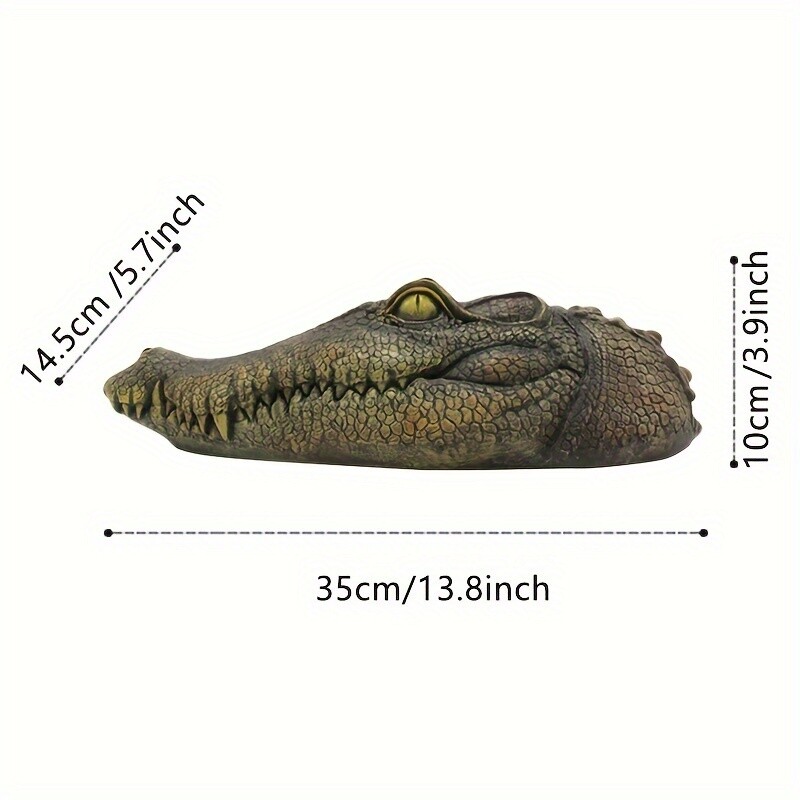 (Resin) Floating Alligator Head Water Decor, Float Alligator Crocodile ...