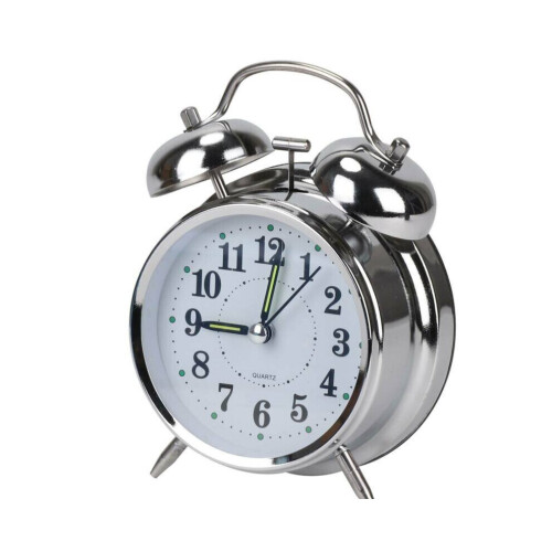 Desk Alarm Clock Retro Loud Double Bell Mechanical Key Wound Alarm ...