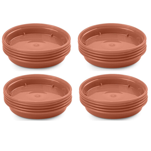 20 Plant Pot Saucers Plastic Terracotta Colour For 5 and 6 Inch Pots on ...