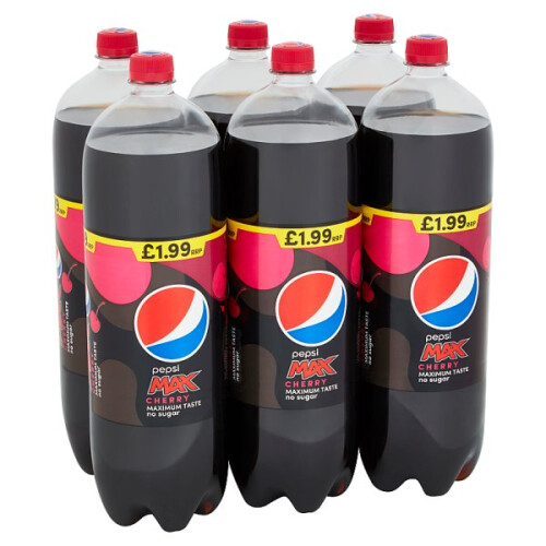 Pepsi Max Cherry No Sugar Cola Bottle 6 x 2L on OnBuy
