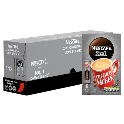 Nescafe 2in1 Instant Coffee, 6 sachets x 10g (Case of 11) on OnBuy