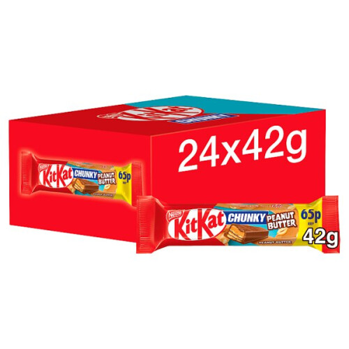 Kit Kat Chunky Peanut Butter Chocolate Bar 42g (Case of 24, 24 x 42g ...