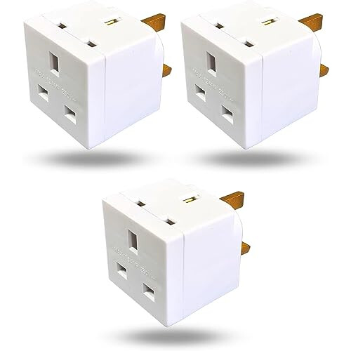 2 Way Plug Adaptor -13A Multi Plug Adaptor Extensions - Double Adapter ...