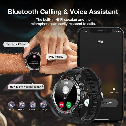IFMDA Smart Watch Answer Make Call 1.45 HD Touch Screen Smart Watch for Men Fitness Watch 110 Sports Modes Smartwatch with Heart Rate Blood on OnBuy
