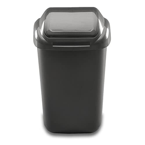 Home Centre Flip Top Classic Plastic Waste Bin 50 Litre Grapphite ...