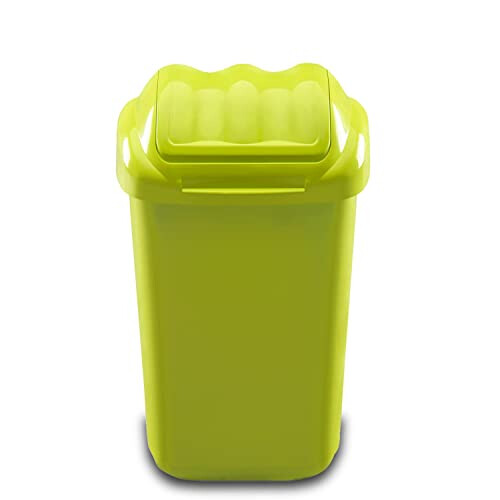 Home Centre Flip Top Plastic Waste Bin 30 Litre Green Kitchen Office ...