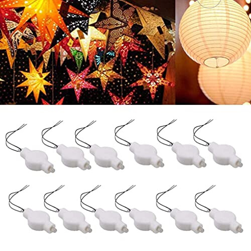 Paper Lantern Lights Battery Operated Hanging LED Lights Super Bright ...