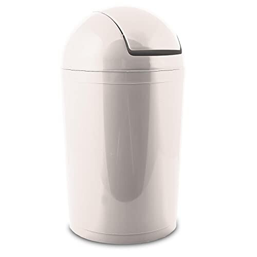 Home Centre Compact Plastic Swing Top Waste Bin 15 Litre White House ...
