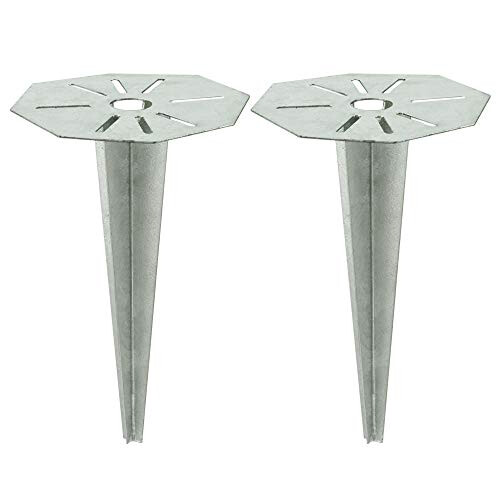 Britalia 2 Pack - Zinc Plated Ground Spike for Post Lighting & Pedestal ...