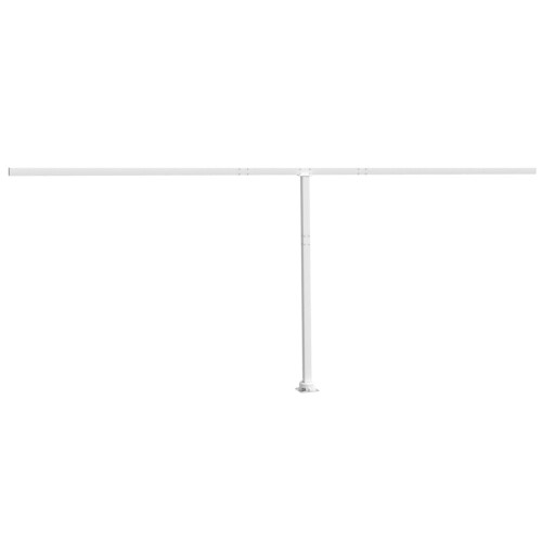 (white, 600 x 245 cm) vidaXL Awning Post Set Garden Balcony Patio Metal ...